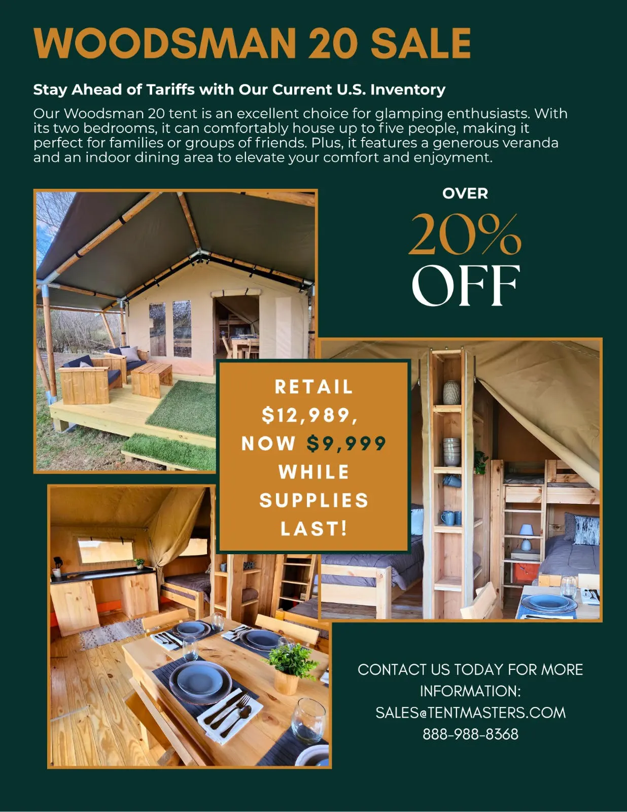 Glamping Tent Promotions - Tent Masters